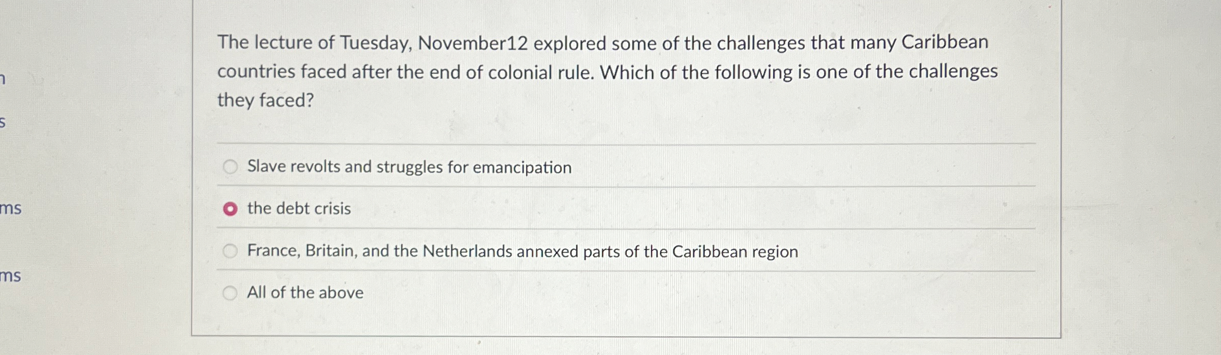 Solved The lecture of Tuesday, November12 ﻿explored some of | Chegg.com