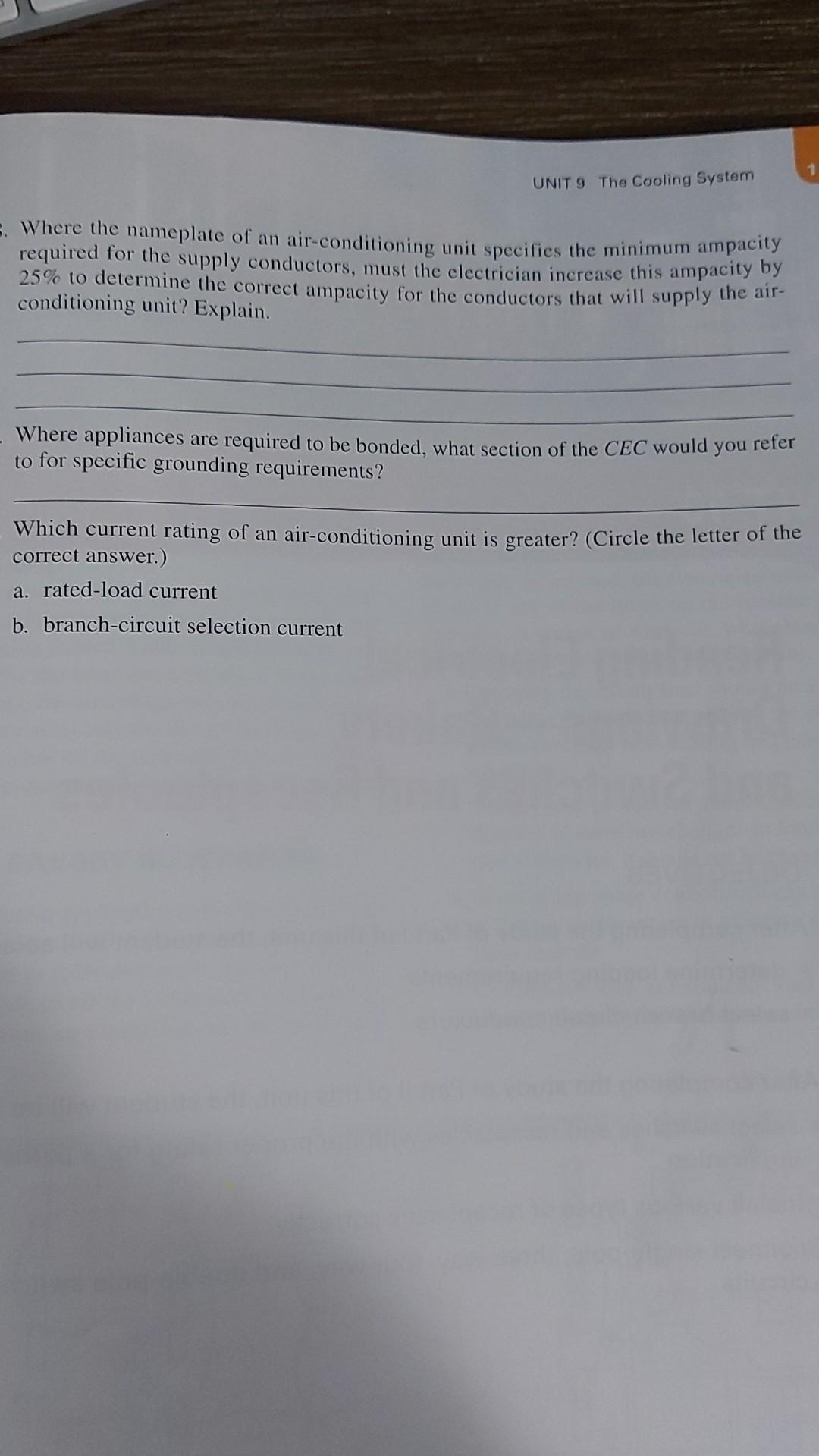 Solved inverse-time circuit 58 UNIT 9 The Cooling System of | Chegg.com