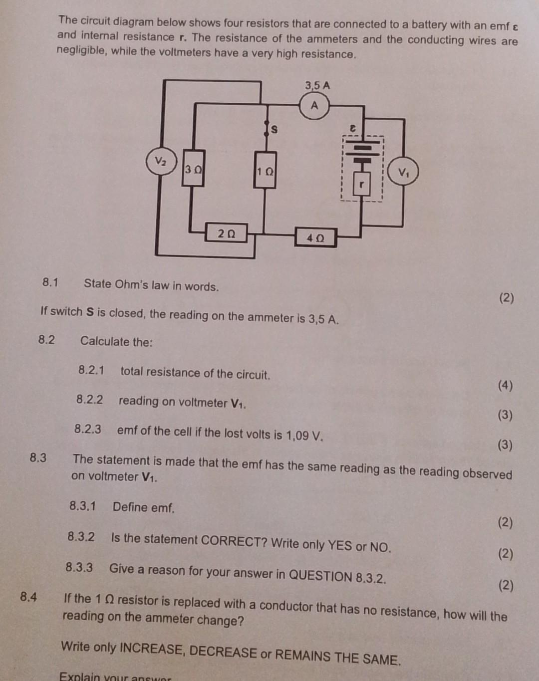 Solved The circuit diagram below shows four resistors that | Chegg.com