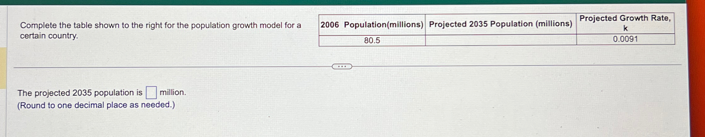 Solved Complete the table shown to the right for the | Chegg.com