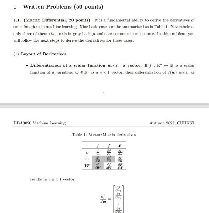 (2) (10 points) Derivation by definition: Use | Chegg.com