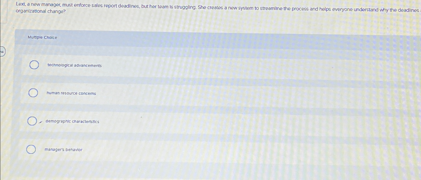 Solved Lexl, a new manager, must enforce sales report | Chegg.com