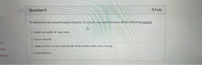 Solved To determine the actual heaped capacity of a truck, | Chegg.com