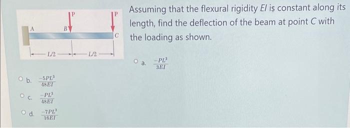 Solved Assuming that the flexural rigidity E/ is constant | Chegg.com
