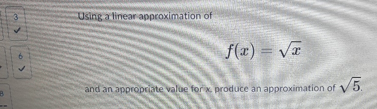 Solved Using a linear approximation off(x)=x2and an | Chegg.com