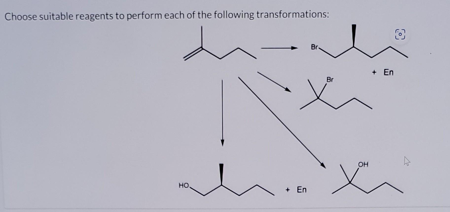 Solved Choose suitable reagents to perform each of the | Chegg.com