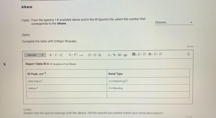 Solved Ketone (1pts) From the spectra 1-8 available above | Chegg.com