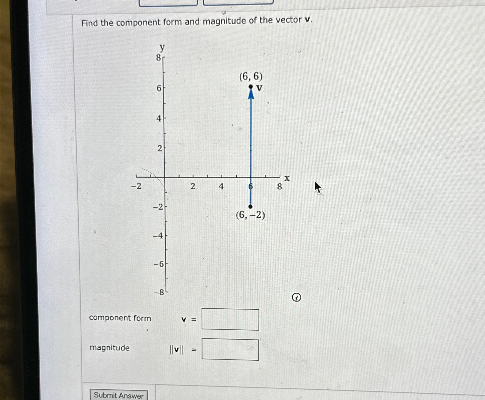 Solved Find the component form and magnitude of the vector | Chegg.com