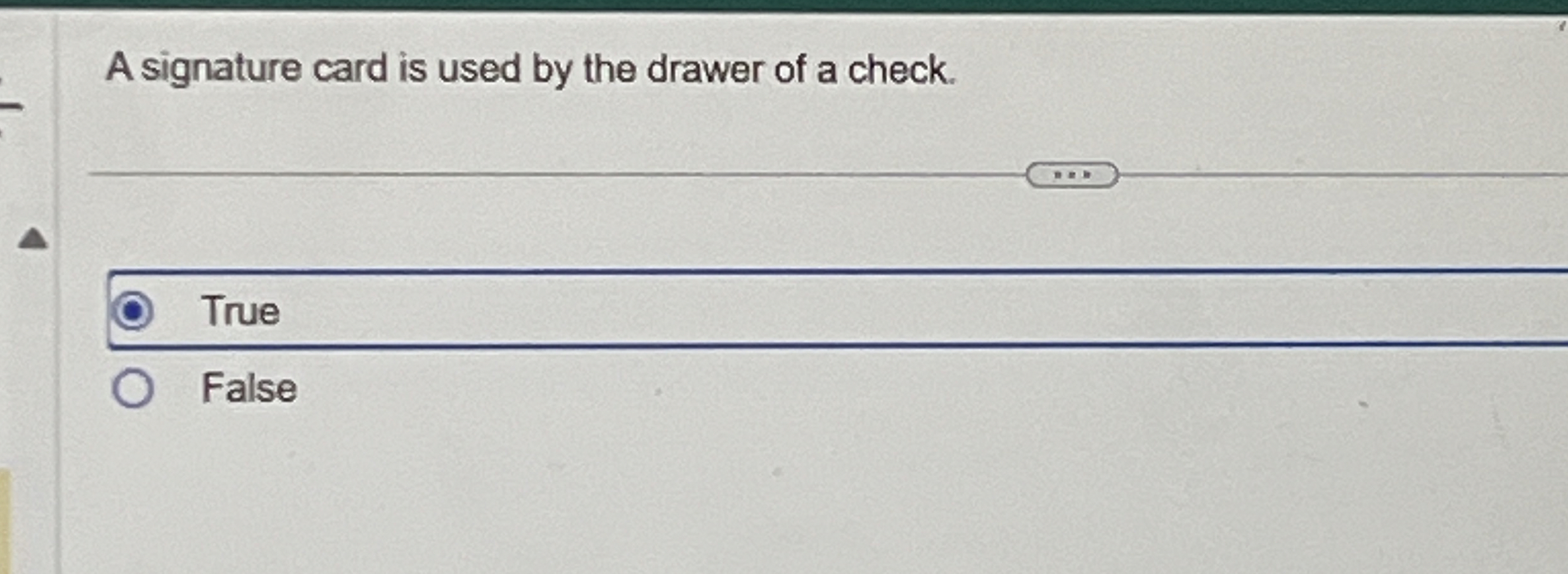 Solved A signature card is used by the drawer of a | Chegg.com