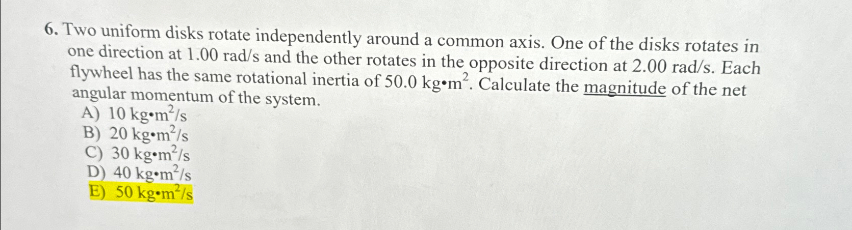 Solved Two uniform disks rotate independently around a | Chegg.com