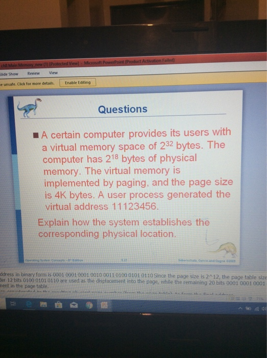 Solved oft PowerPoint Product Activation Failed) Show Review | Chegg.com