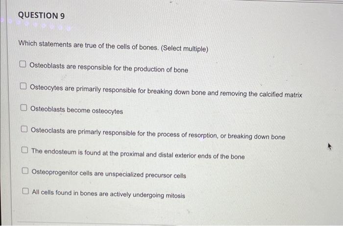 Which are true of bone? The articular cartilage that | Chegg.com