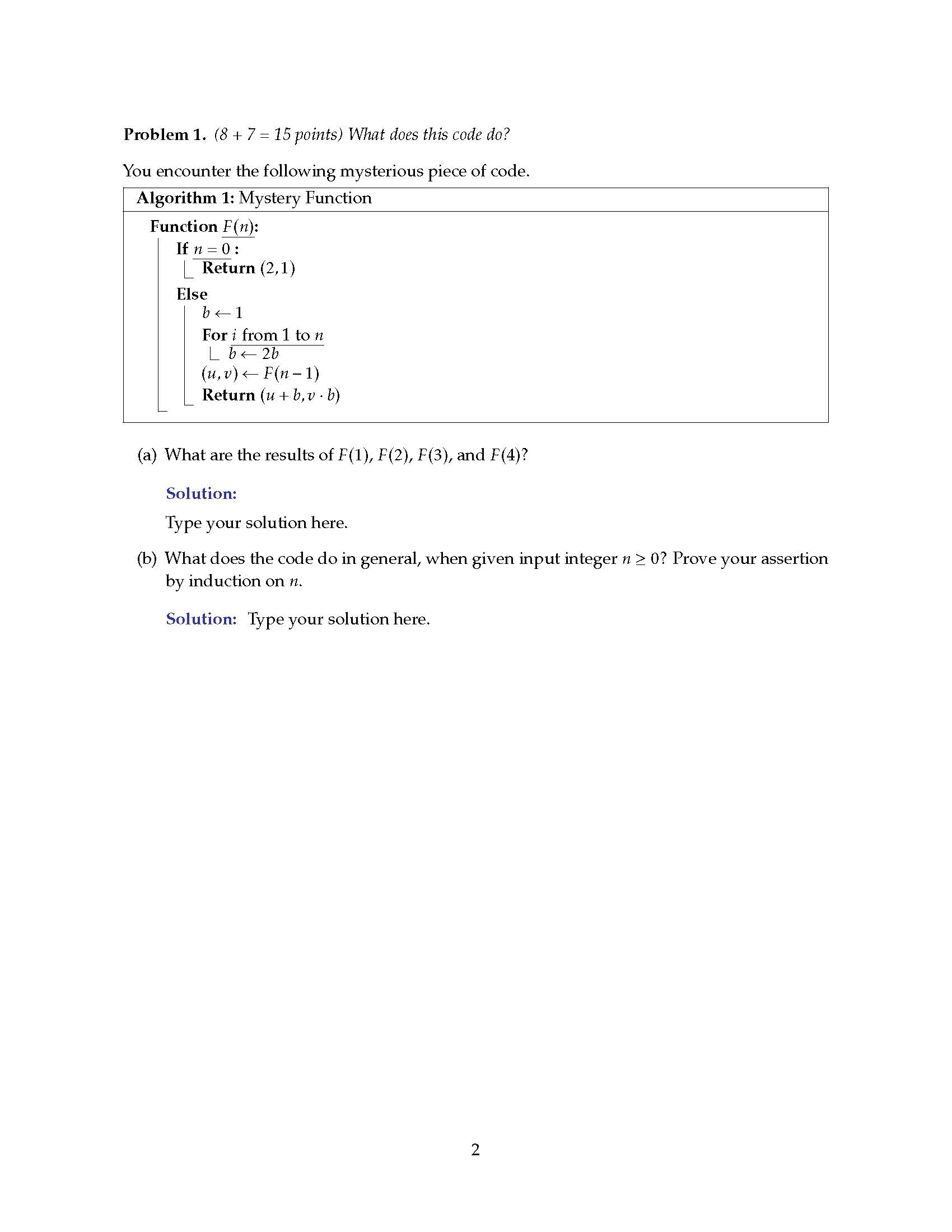 Solved Problem 1. ﻿ points) ﻿What does this code do?You | Chegg.com