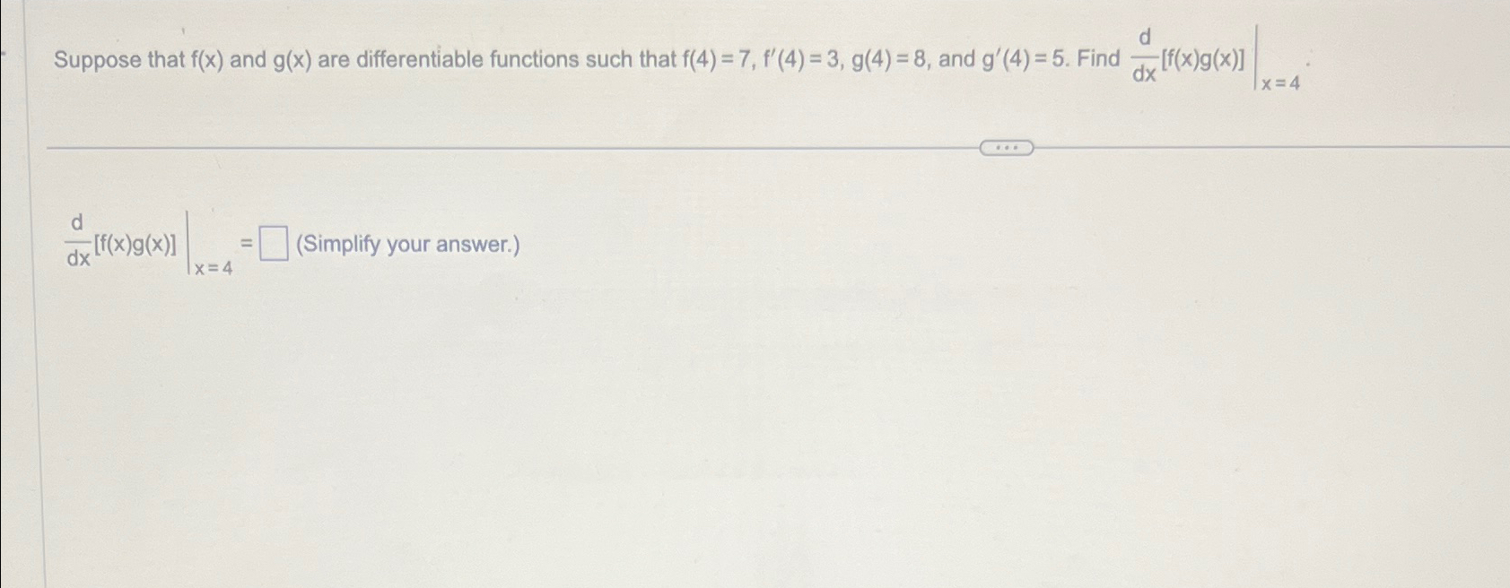 Solved Suppose that f(x) ﻿and g(x) ﻿are differentiable | Chegg.com