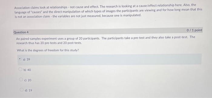 Solved Association claims look at relationships - not cause | Chegg.com