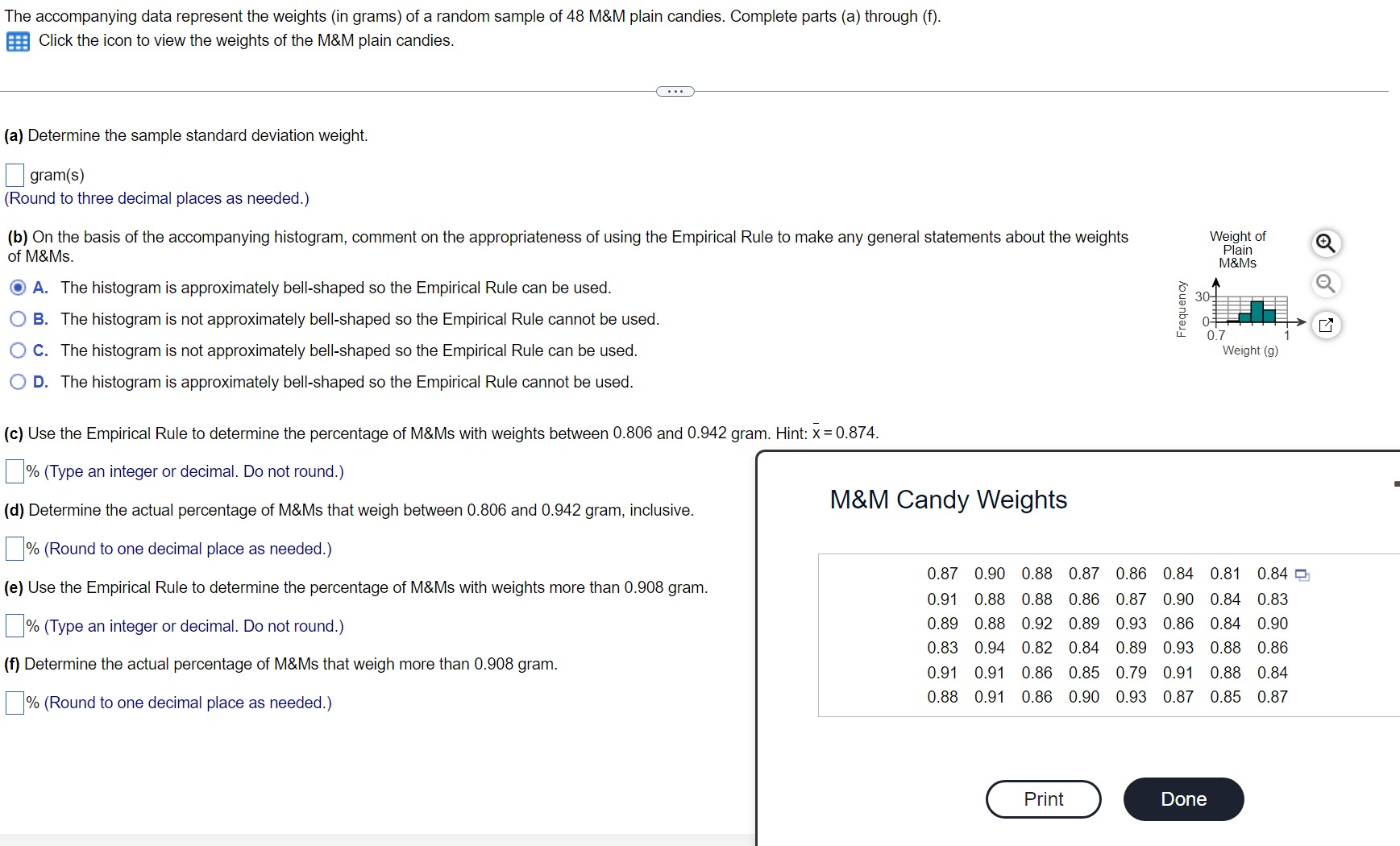 Solved (a) ﻿Determine the sample standard deviation | Chegg.com