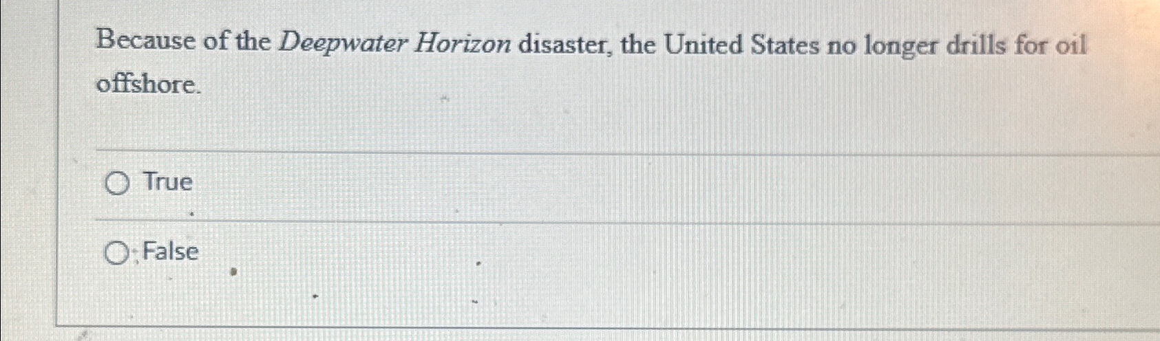 Solved Because of the Deepwater Horizon disaster, the United | Chegg.com