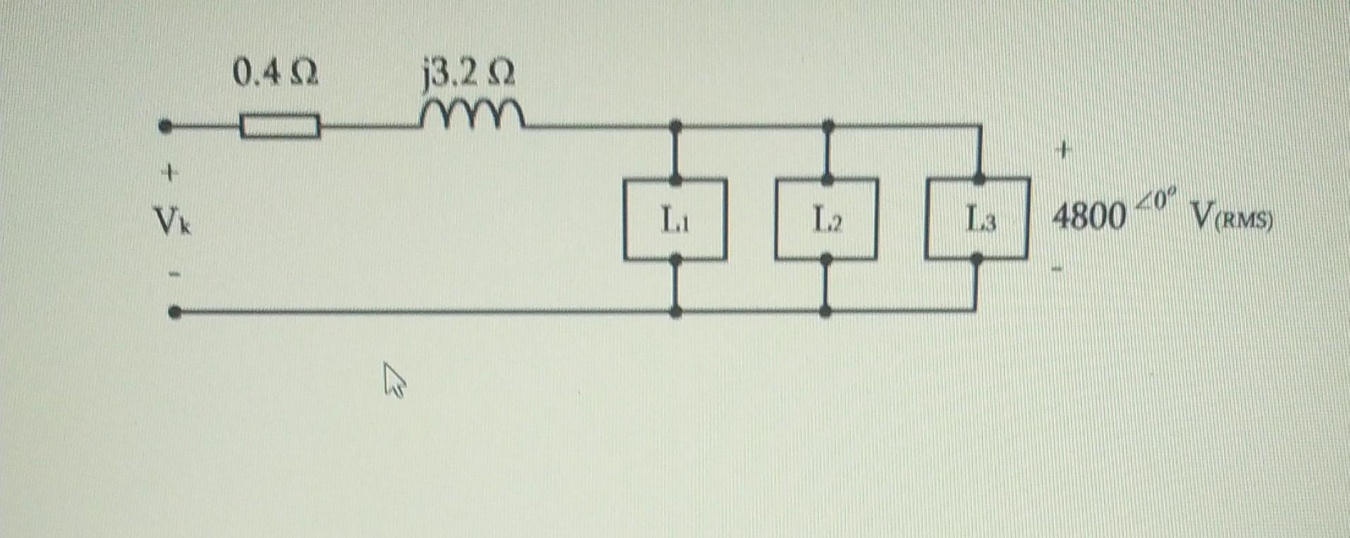 Solved 4. In the circuit given below, L1, L2 L3 loads are | Chegg.com