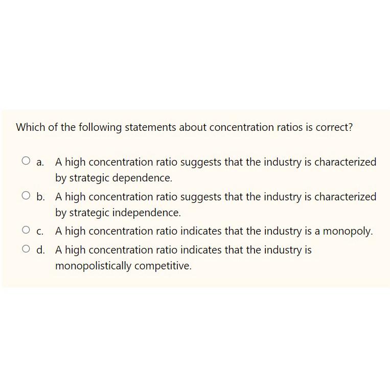 Solved Which of the following statements about concentration | Chegg.com