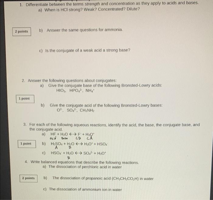 Solved 1. Differentiate between the terms strength and | Chegg.com