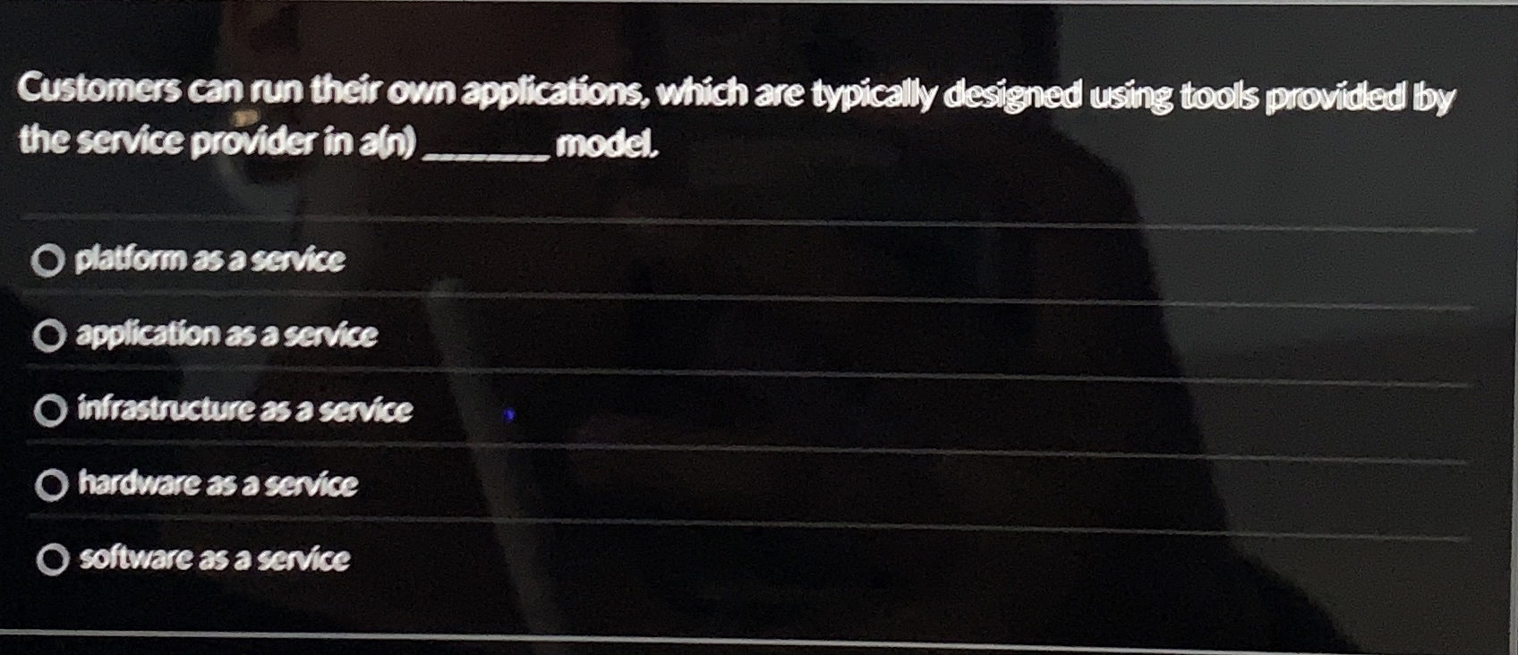 Solved Customers can run their own applications, which are | Chegg.com