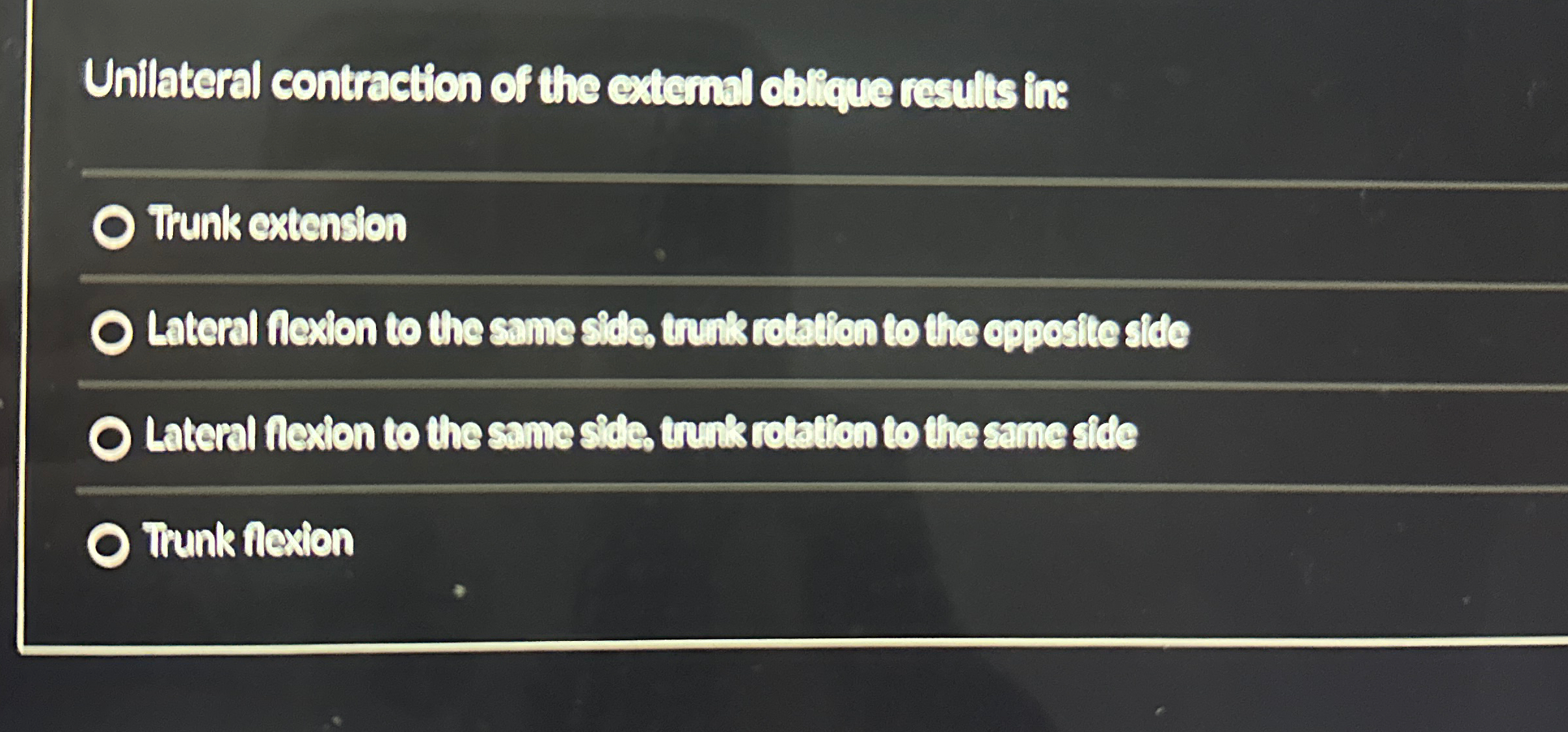 Solved Unilateral contraction of the extermal ctbifive | Chegg.com