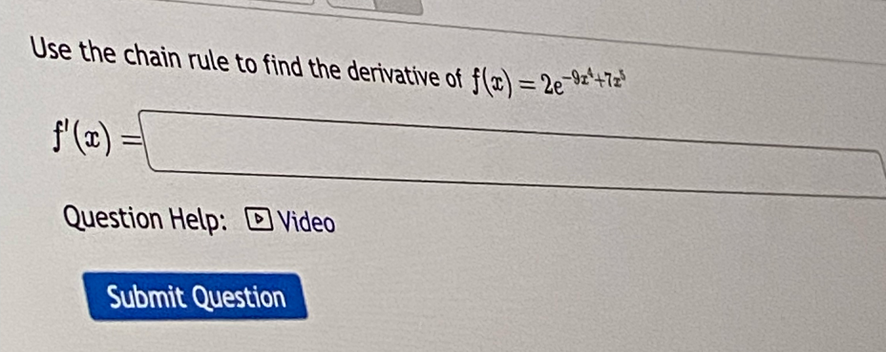 Solved Use the chain rule to find the derivative of | Chegg.com
