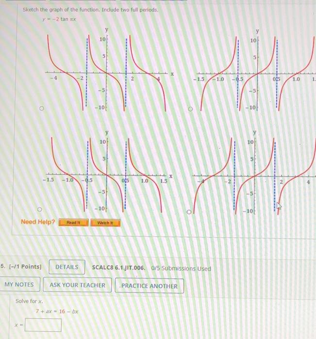 Solved sketch the graph of the function. include two full | Chegg.com
