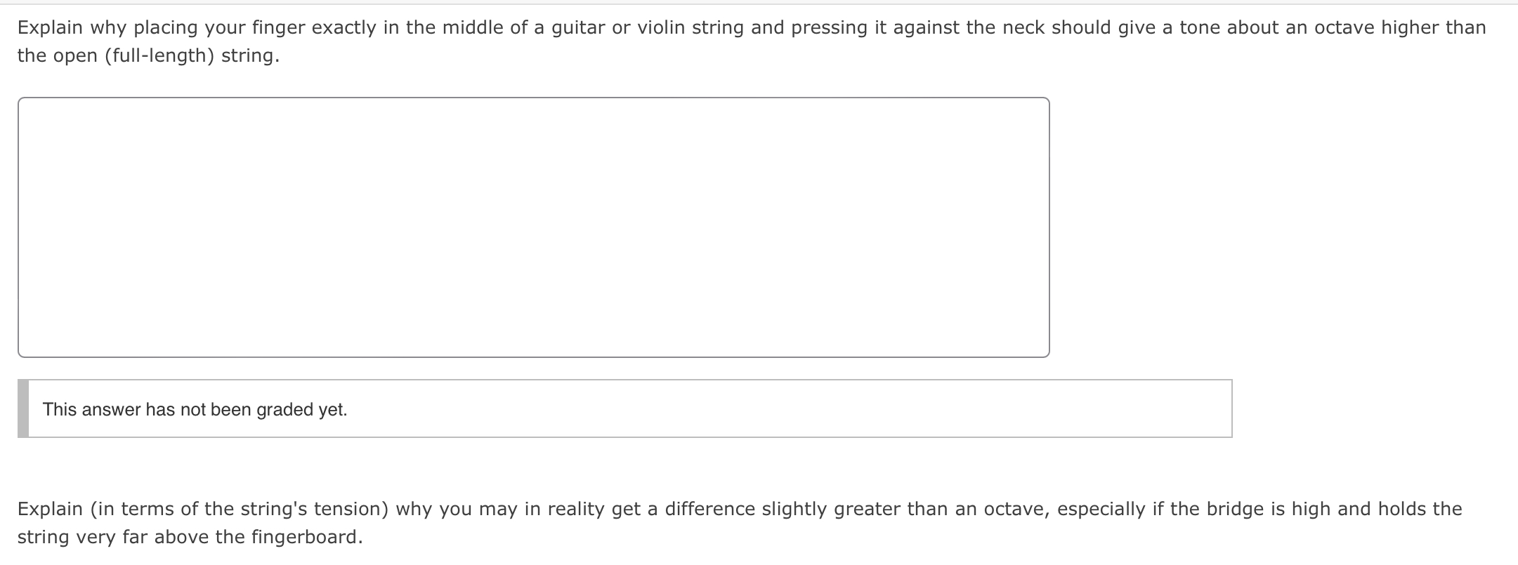 Solved Explain why placing your finger exactly in the middle | Chegg.com