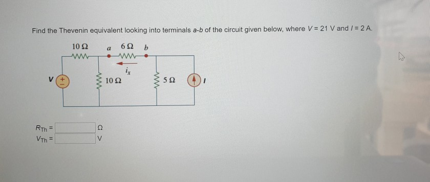 Solved Find the Thevenin equivalent looking into terminals | Chegg.com