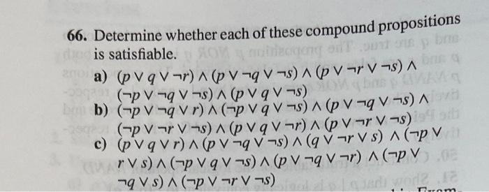 Solved 66. Determine whether each of these compound | Chegg.com