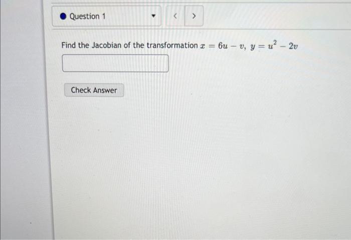 Solved Find the Jacobian of the transformation | Chegg.com