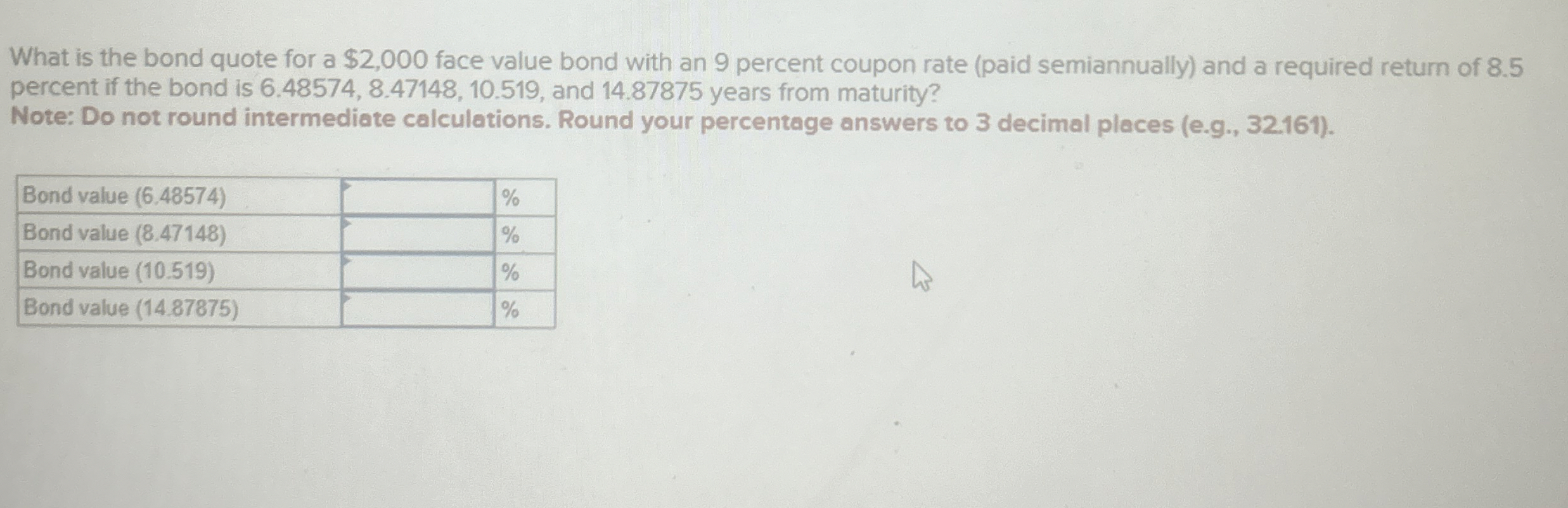 Solved What is the bond quote for a $2,000 ﻿face value bond | Chegg.com