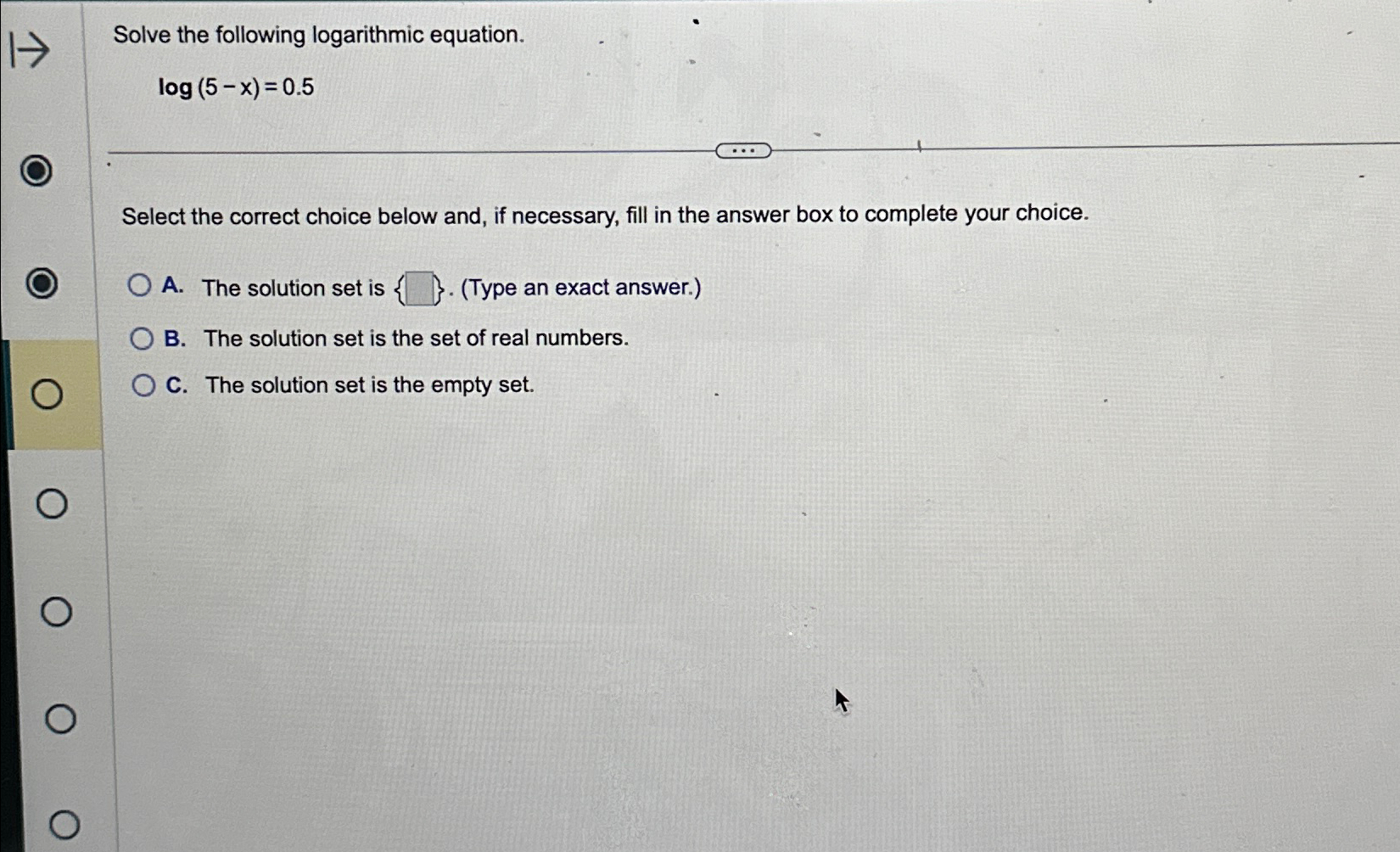 Solved Solve the following logarithmic | Chegg.com