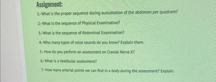 Solved 1. What is the proper sequence during auscultation of | Chegg.com