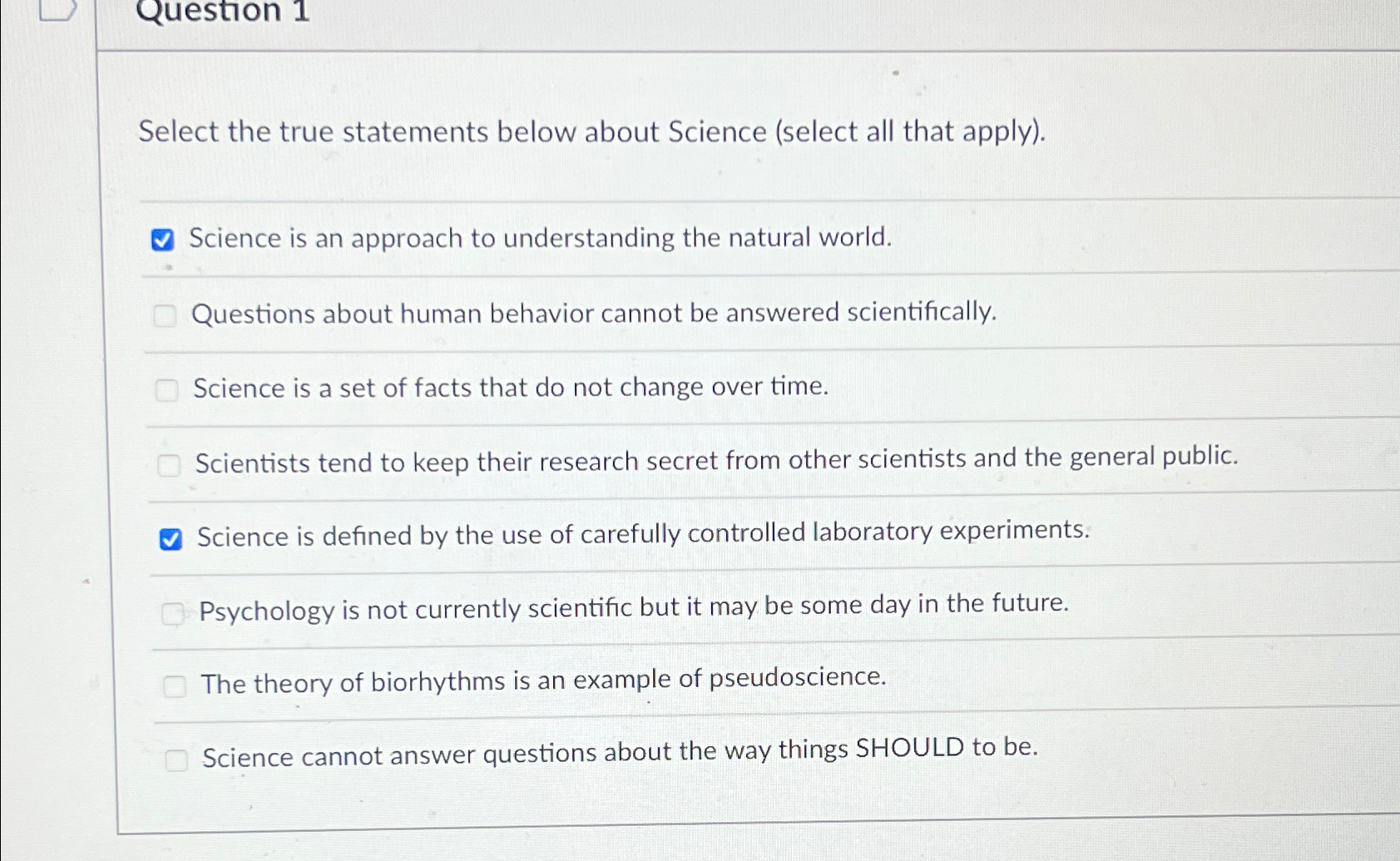 Solved Question 1Select the true statements below about | Chegg.com