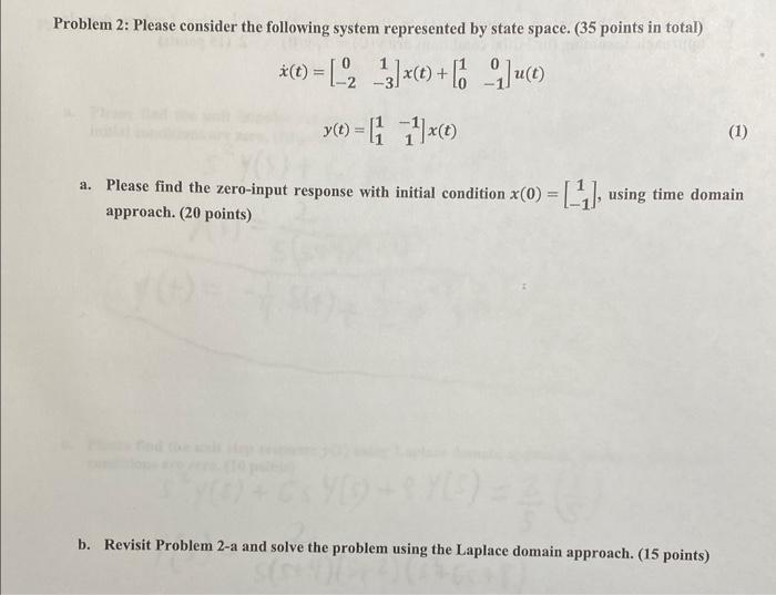 Problem 2: Please consider the following system | Chegg.com