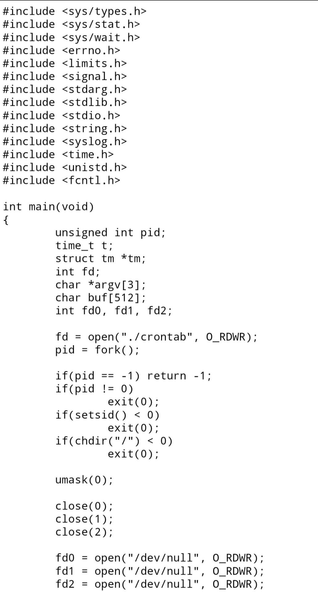 Exercise - Simple Cron Daemon · Cron daemon • | Chegg.com