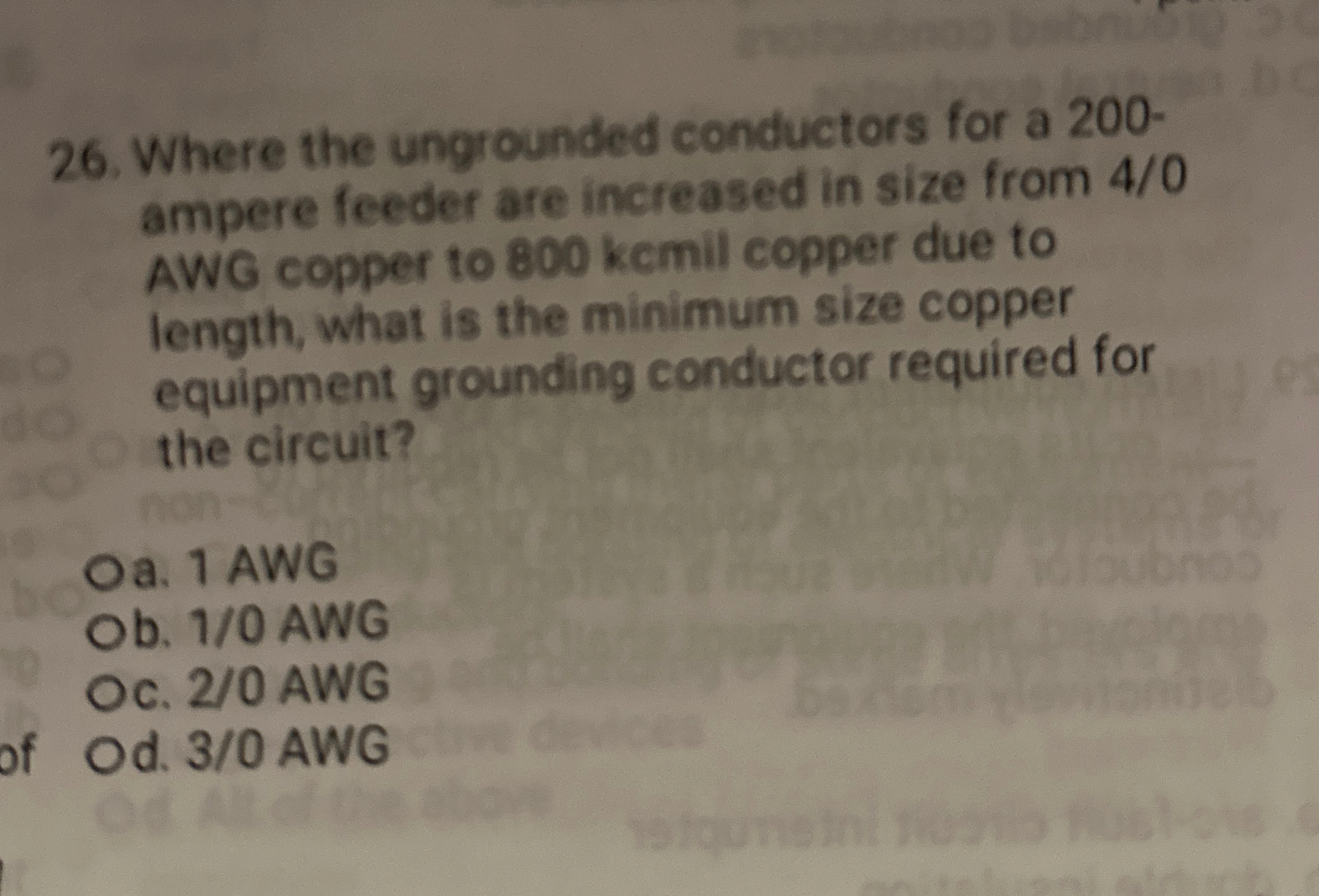 Solved Where the ungrounded conductors for a 200ampere | Chegg.com
