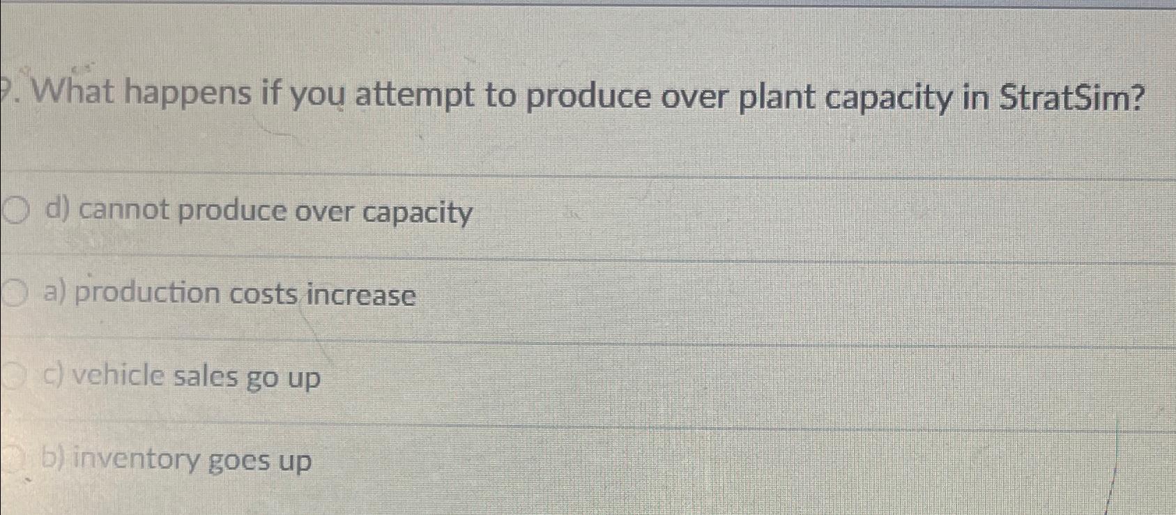 Solved What happens if you attempt to produce over plant | Chegg.com