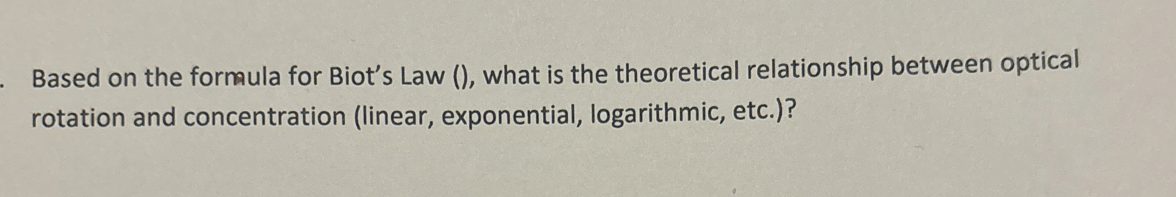 Solved Based on the formula for Biot's Law (), ﻿what is the | Chegg.com