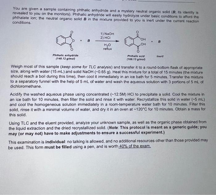 draw a flowchart showing the purification you | Chegg.com