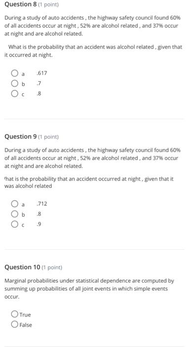 Solved Joint probability under statistical independence is | Chegg.com