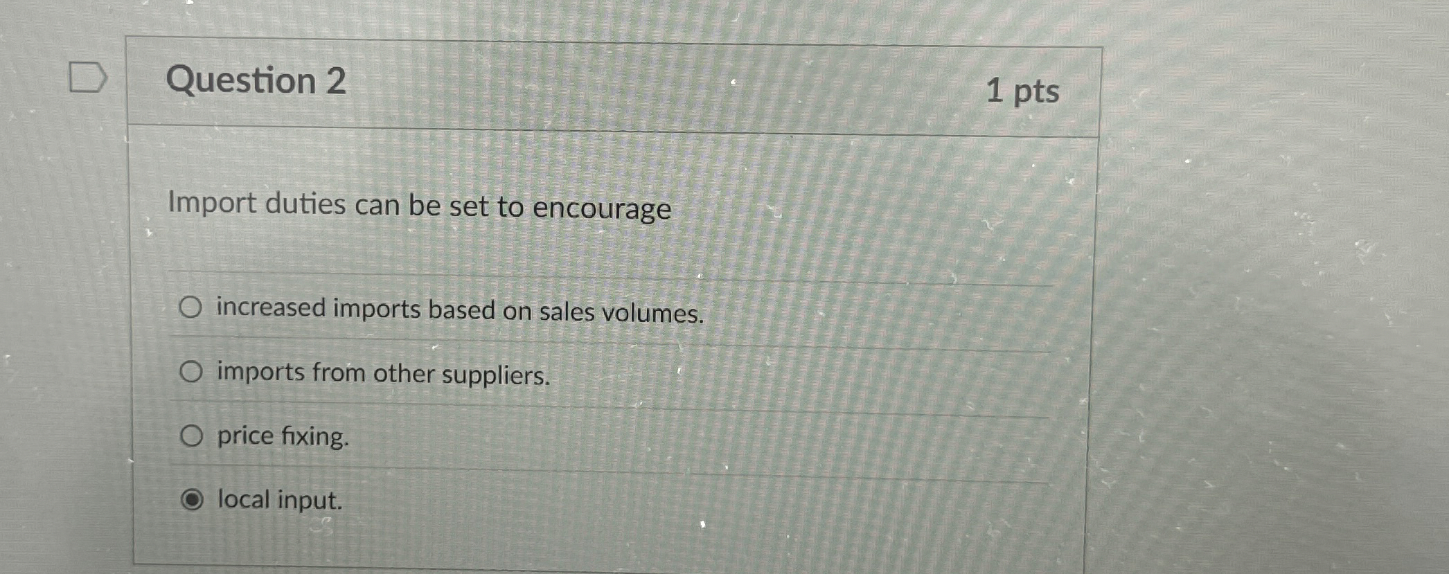 Solved Question 21 ﻿ptsImport duties can be set to | Chegg.com