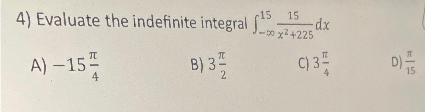 Solved Evaluate the indefinite integral | Chegg.com