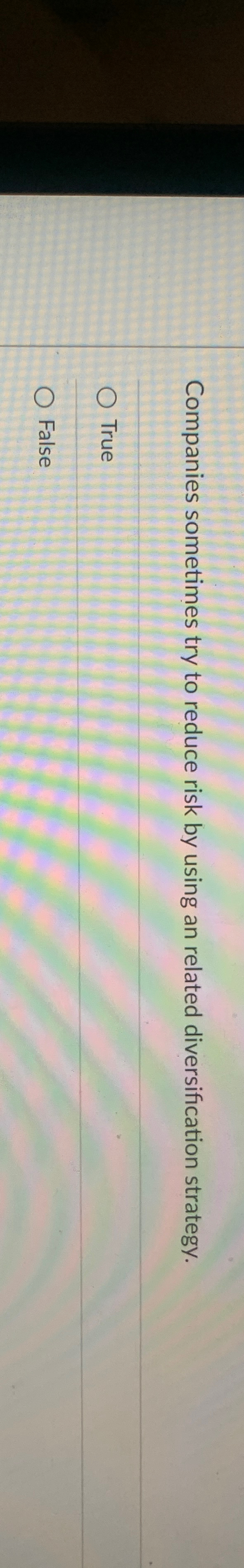 Solved Companies sometimes try to reduce risk by using an | Chegg.com