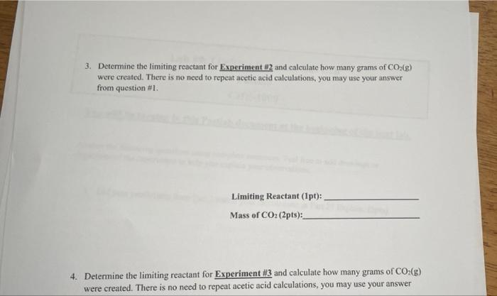 Solved Part II: Limiting Reactant Calculations In this | Chegg.com