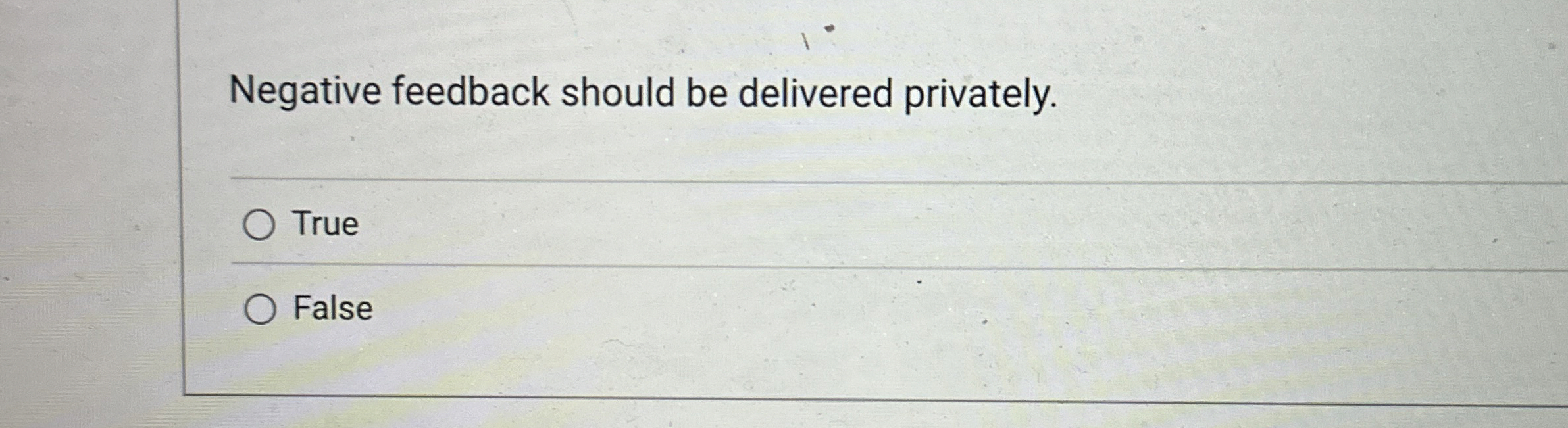 Solved Negative feedback should be delivered | Chegg.com
