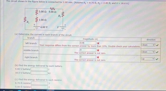 Solved (a) Determine the current in each branch of the | Chegg.com