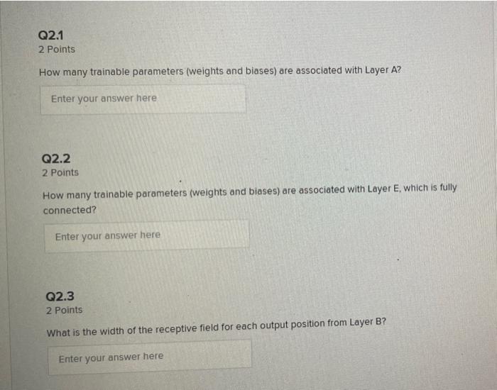 Solved Consider The Following Convolutional Neural Network